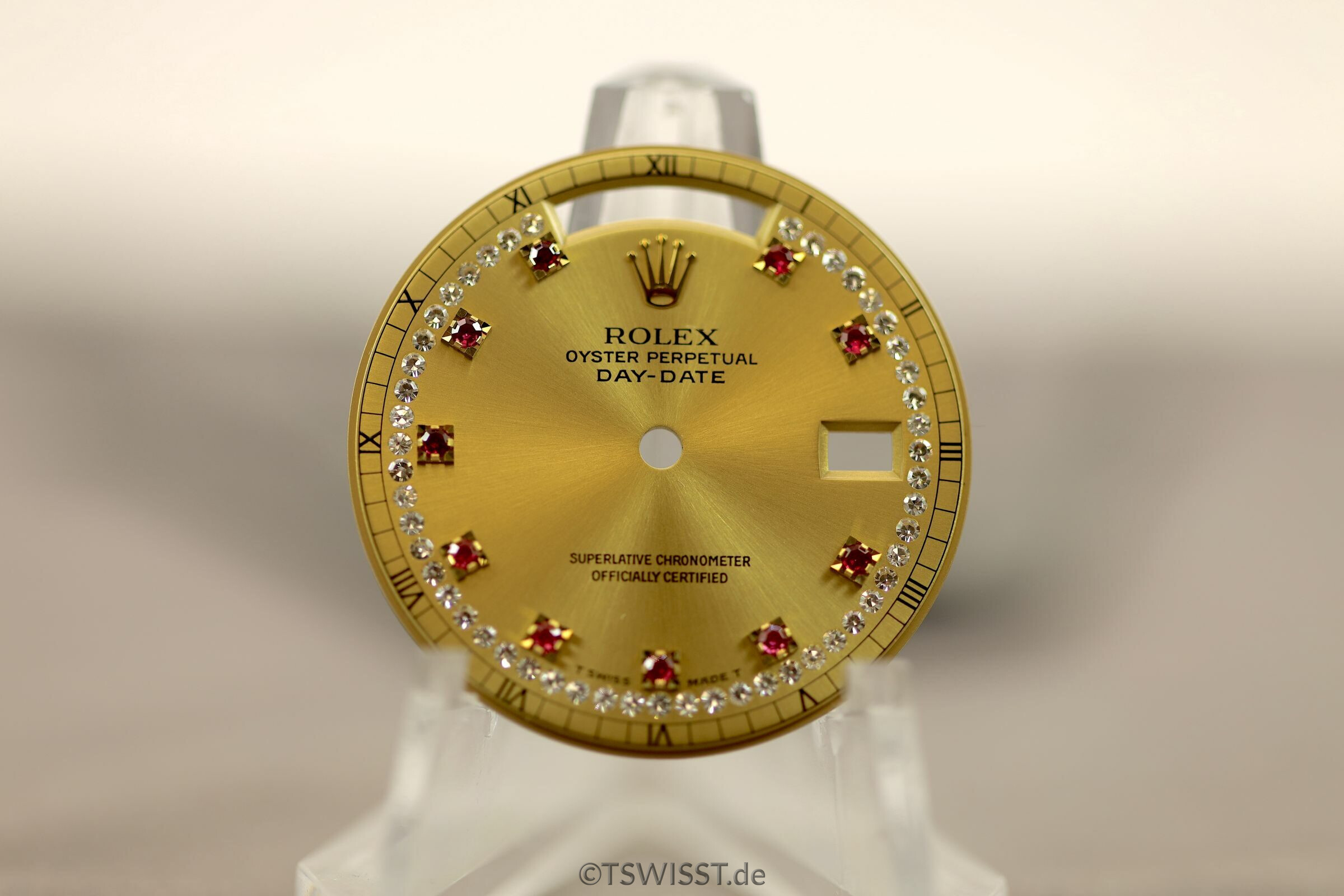 Rolex Day Date Ruby String dial – T SWISS T – The Missing Piece
