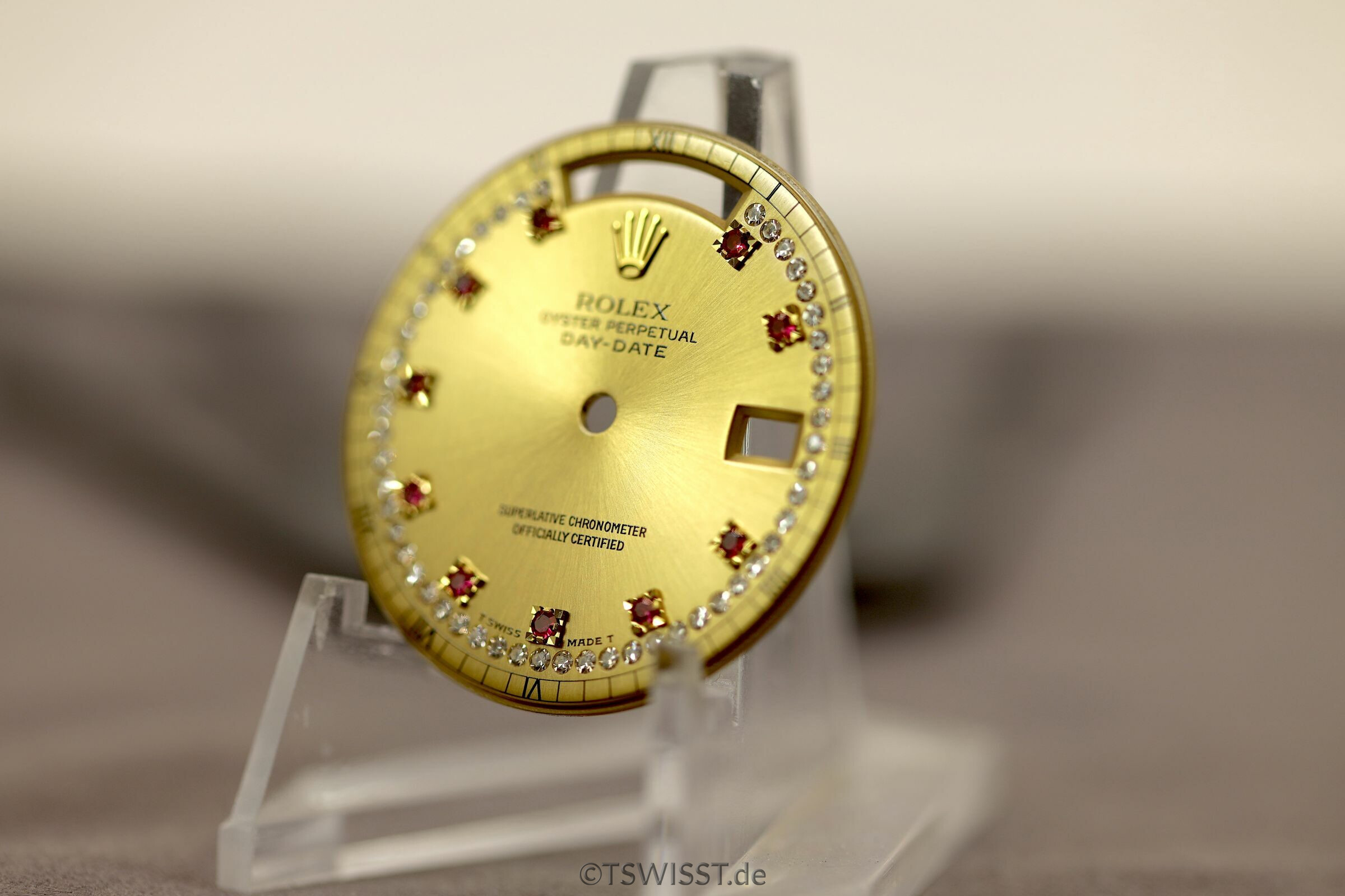 Rolex Day Date Ruby String dial – T SWISS T – The Missing Piece